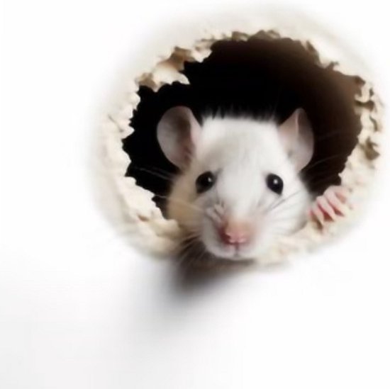 Realistische 3D sticker witte muis | bol.com
