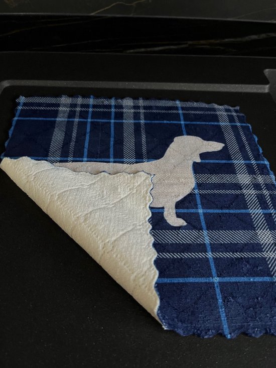 Teckel - Poetsdoek - Vaatdoek - Doek - 26x27cm - Microvezeldoek ...