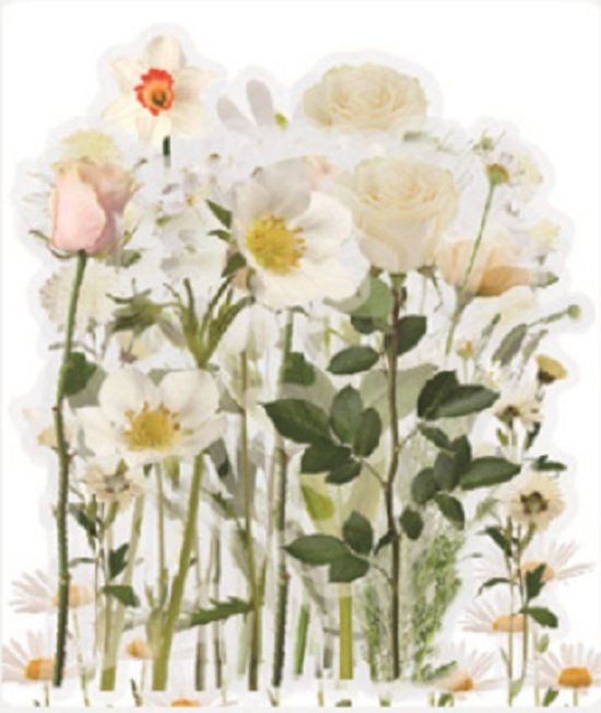 Stickers - Bloemen - Flowers - Scrapbook plaatjes - Sweet - Wit - 9x10 ...