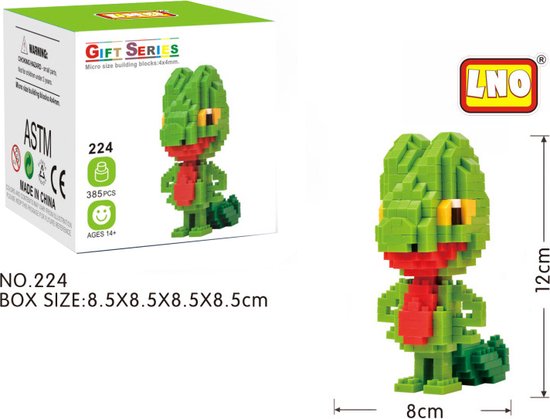 Micro Bricks - Pokemon bouwsteen modellen- 360 stenen - Treecko | bol