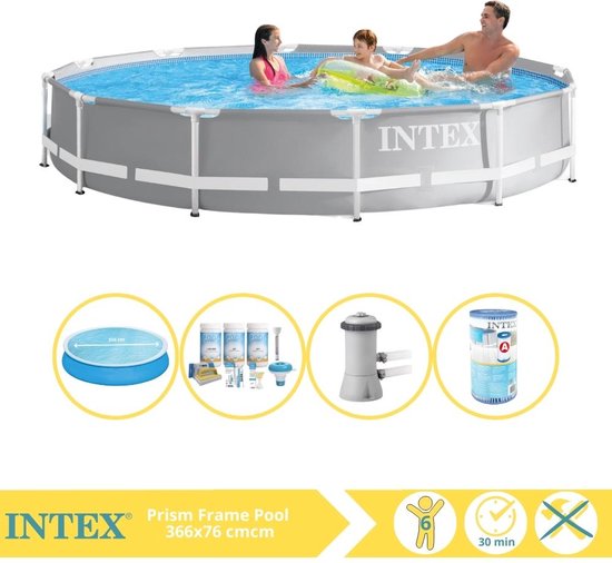 Piscine Intex Prism Frame - Piscine Hors Sol - 366x76 cm - Y Compris ...