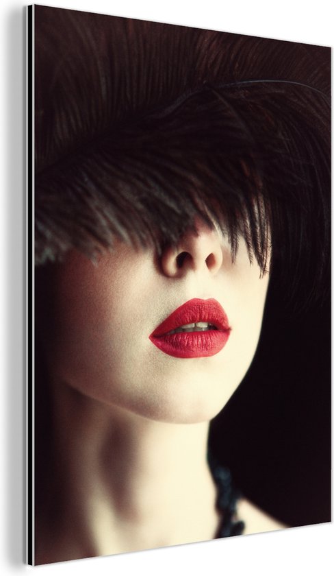 Wanddecoratie Metaal - Aluminium Schilderij Industrieel - Vrouw ...