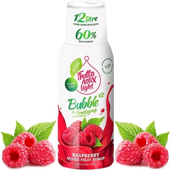 FruttaMax RASPBERRY LIGHT Siroop met 60% fruitgehalte geschikt voor ...