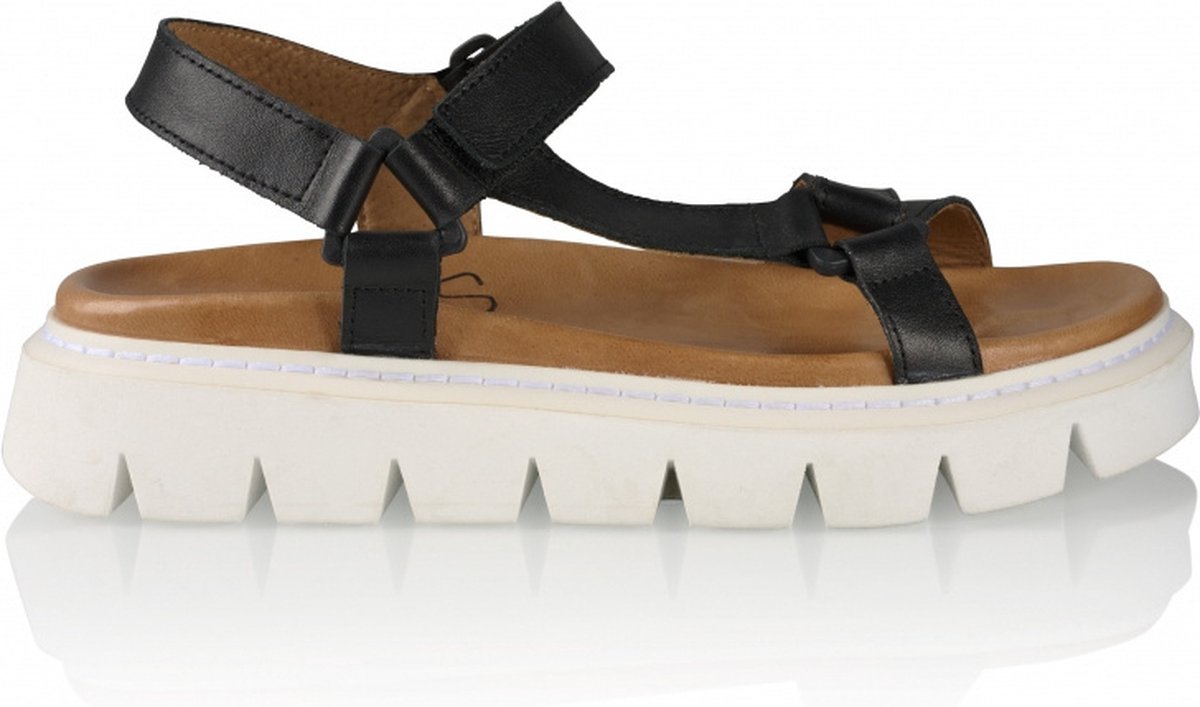 DWRS - leren sandaal SAMOS - Black - maat 36 | bol
