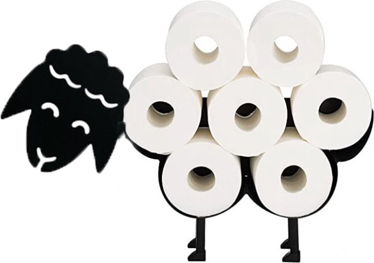 Toiletrolhouder Schaap met gezicht - Zwart | bol.com