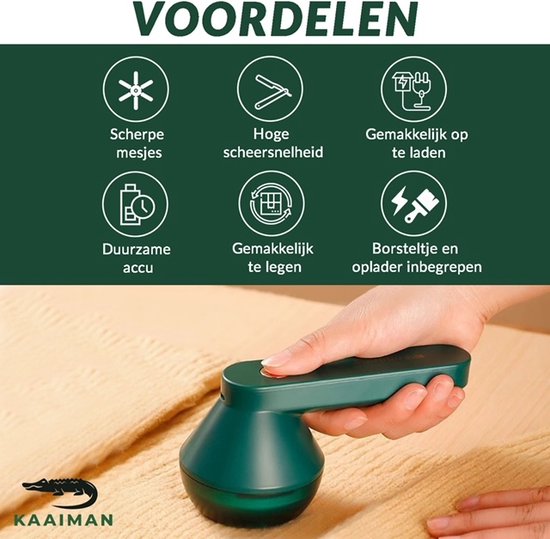 Kaaiman® - Pluizenverwijderaar - Elektrische pluisjesverwijderaar ...