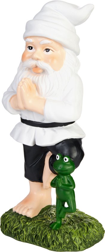 BRUBAKER Tuinkabouter Yoga Oefening Boom - Kabouter met Kikker ...