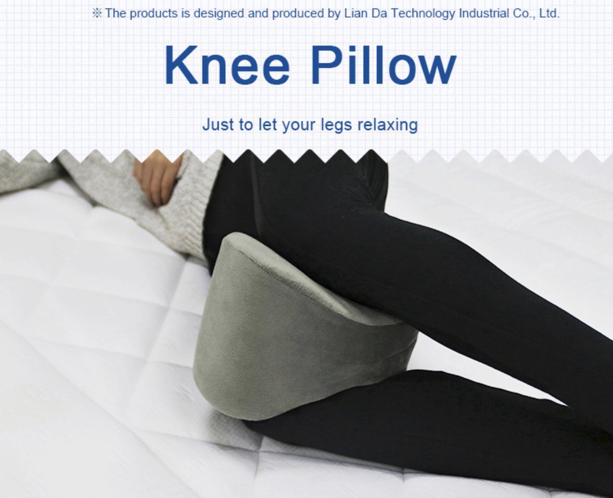 Kniekussen met band voor in bed - Orthopedisch & Ergonomisch Beenkussen ...