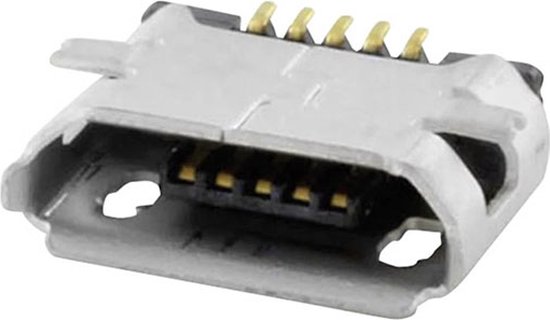 USB Connector - Micro USB Type B - USB 2.0 - 5-pins - PCB mount - Per 1 ...