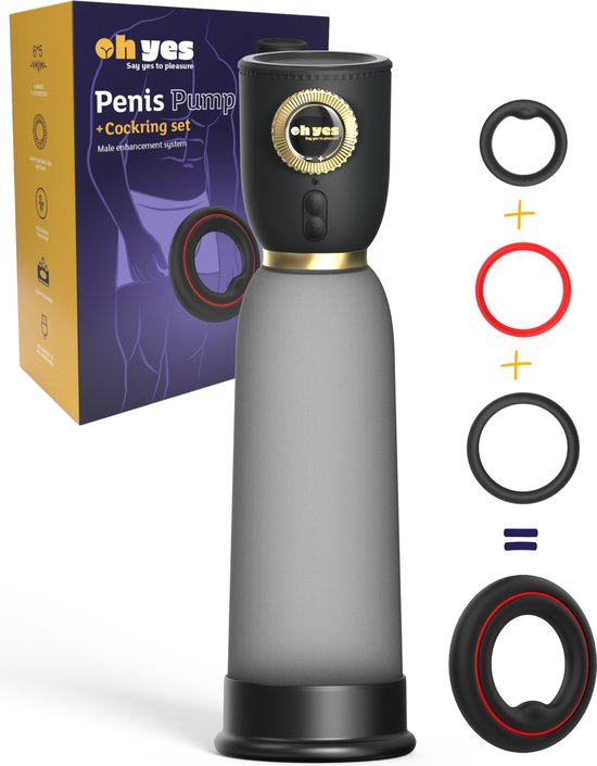 OHYES Automatische Penispomp met Cockring Set - Sex toys voor mannen - Elektrische... | bol.com