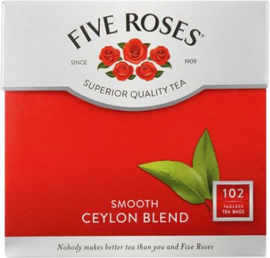 Five Roses- Ceylon Blend Tea - 102 Tea Bags- South Africa | bol