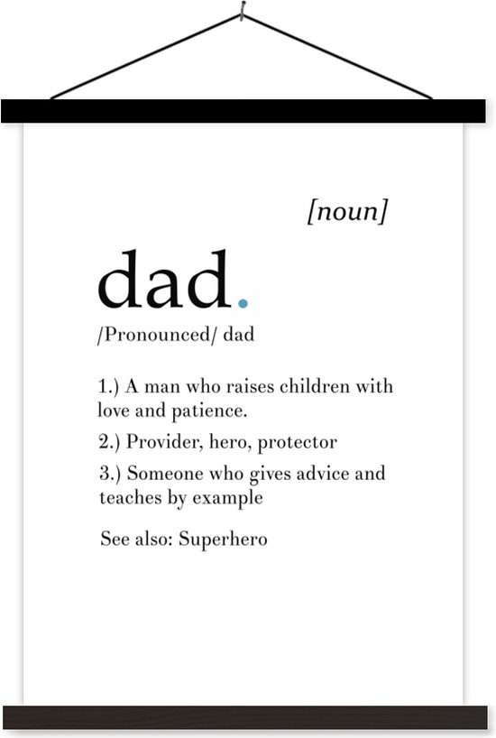 Posterhanger incl. Poster - Schoolplaat - Spreuken - Papa definitie ...