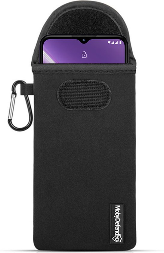 Hoesje voor Nokia G42 - MobyDefend Neopreen Pouch Met Karabijnhaak ...