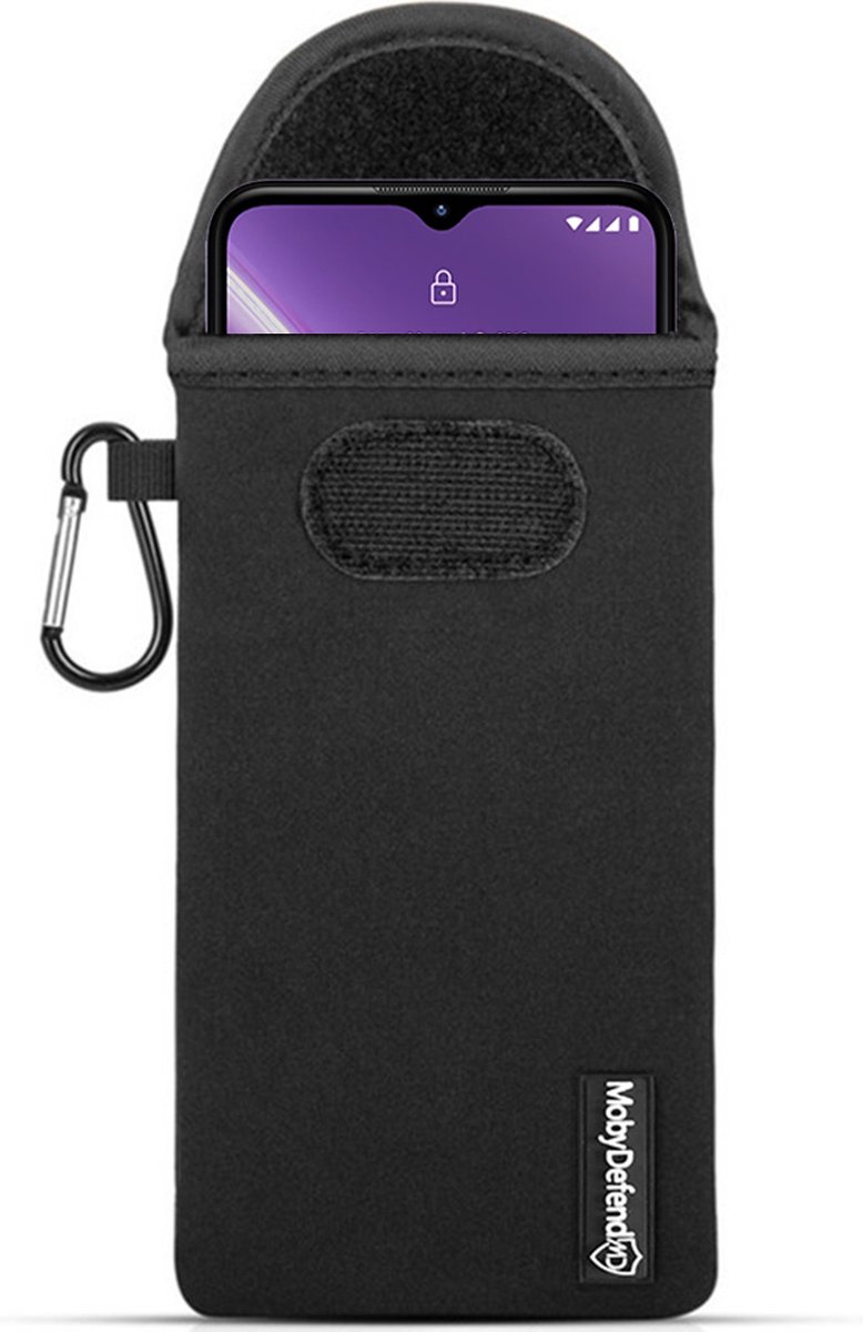 Hoesje voor Nokia G42 - MobyDefend Neopreen Pouch Met Karabijnhaak ...
