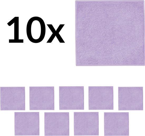 Funnies Spuugdoeken 10-pack | Lavendel | 30x30cm| Set Van 10 Stuks ...