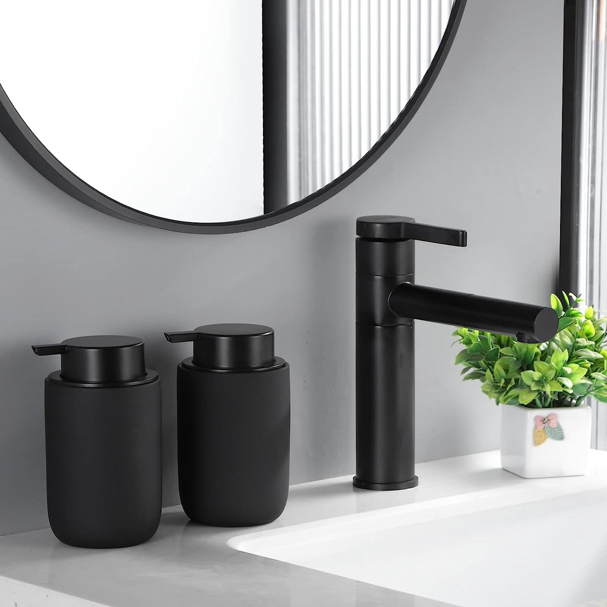 Wonix® - Zeeppompje Vrijstaand - Zeepdispenser – 260ml - Zwart | bol.com