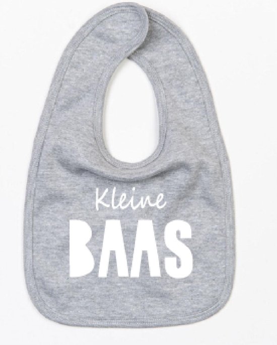 Slabbetje Kleine Baas-Grijs-One Size | bol