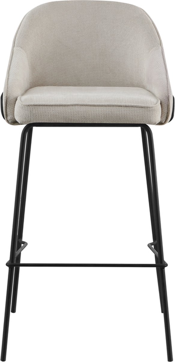 Barkruk Beige Teddy - 50x52x100cm - Barkruk Maxime - Giga Meubel | bol.com