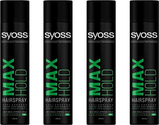 Syoss Hairspray - Max Hold - Voordeelverpakking 4 x 400 ml | bol