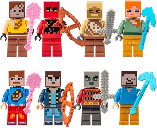 Minecraft Poppetjes - 8 Stuks - Speelgoed Figuren - Geschikt voor LEGO ...