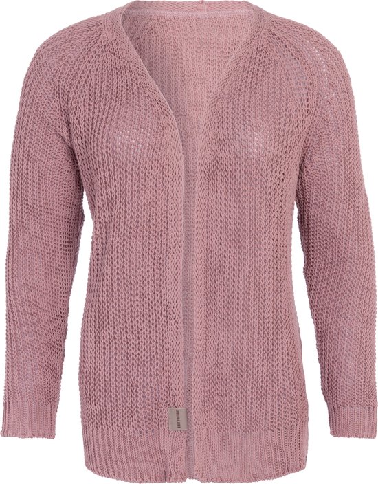 Knit Factory Daisy Kort Gebreid Dames Vest - Lente & zomer vest - Roze ...