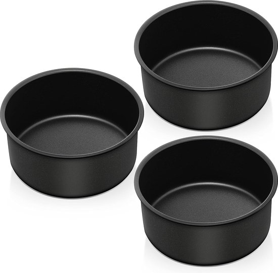 Bakvorm, Ø 16 cm, rood staal, rond, taartvorm, set van 3 Bakvormen met... | bol