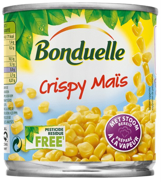 Bonduelle Crispy - Maiskorrels - 12 x 212 ml blik | bol