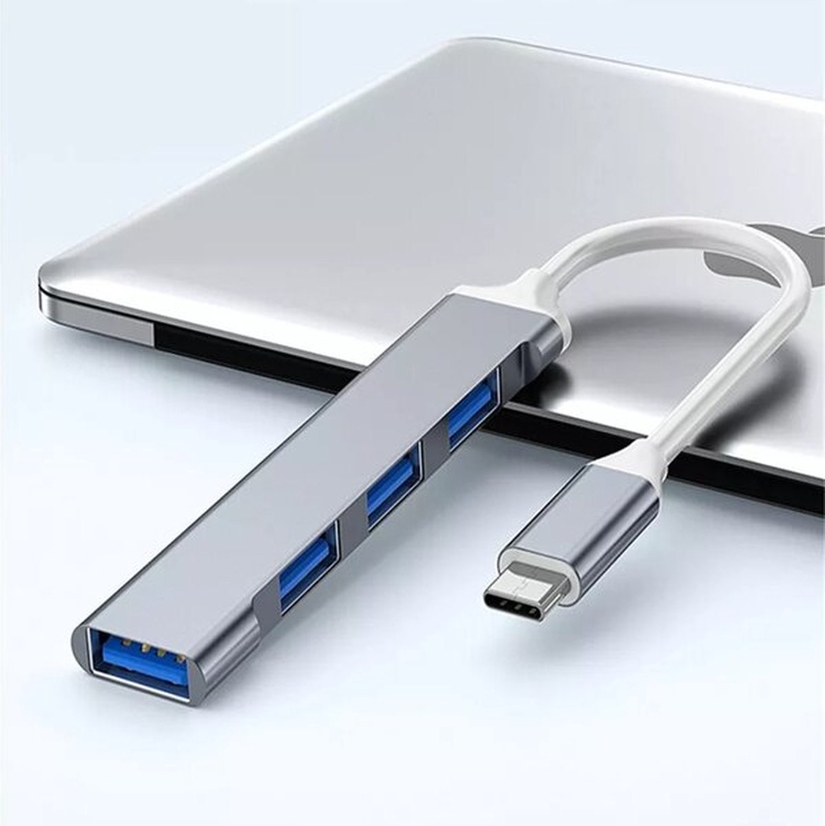 USB-C 3.0 - USB Splitter - 4 Extra USB Poorten - USB HUB -Grijs | bol.com