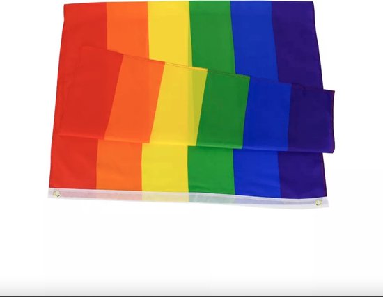 Weersbestendige Pride Vlag - Top kwaliteit Regenboog vlag - Rainbow flag - 150x90cm -... | bol