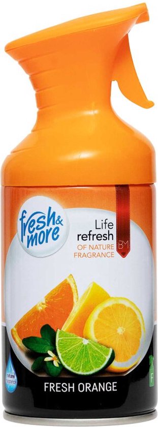 Fresh & More Luchtverfrisser Spray Fresh Sinaasappel 250ml | bol