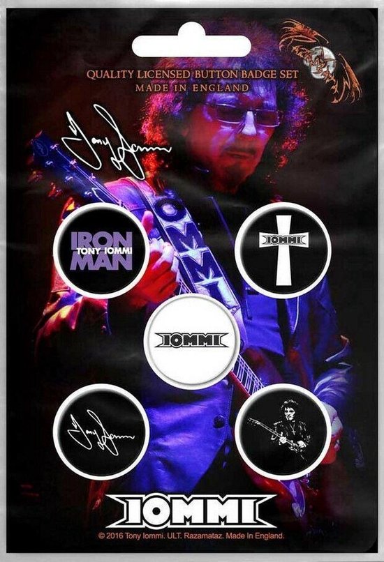 Tony Iommi - button 5-pack | bol