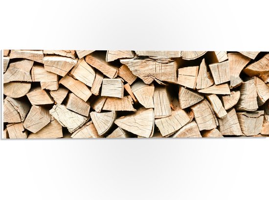 PVC Schuimplaat - Opgestapelde Houten Blokken - 60x20 cm Foto op PVC ...