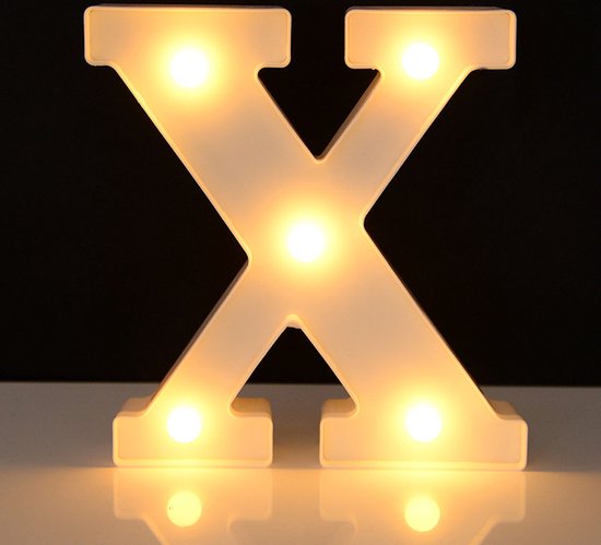 Lichtgevende Letter X - 22 cm - Wit - LED | bol