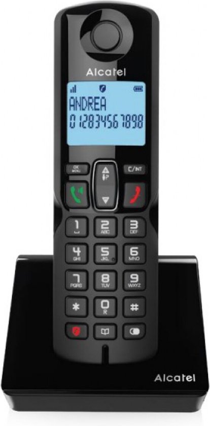 Alcatel S280 Dect Telefoon vaste lijn met nummerherkenning Zwart met ...