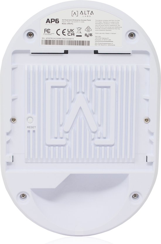 Alta Labs AP6-Pro - 4x4 WiFi 6 indoor AP | bol