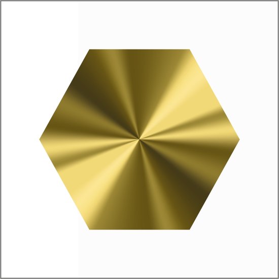 Sticker - "Goud (Hexagoon)" - Etiketten - 50x45mm Hexagoon - Glans ...