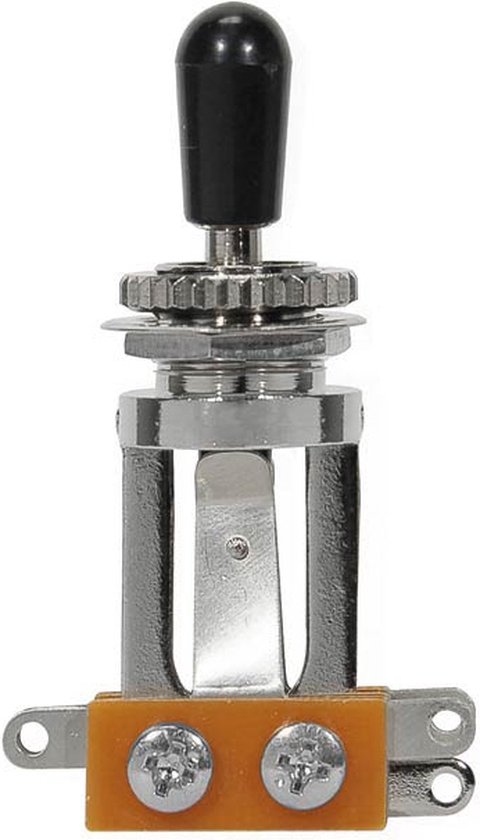 toggle switch 3-way, long model, chrome, with black knob | bol.com