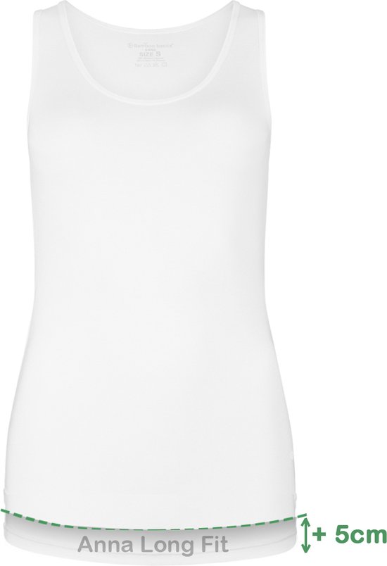 Comfortabel & Zijdezacht Bamboo Basics Long Fit Singlets Anna (2-pack ...