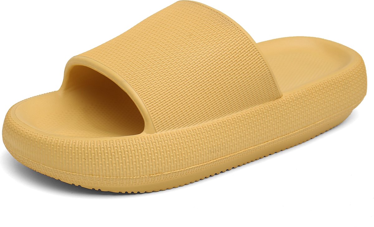 Geweo Badslippers Dame/Heren - Slippers - Waterdicht - Zwembad - Geel ...