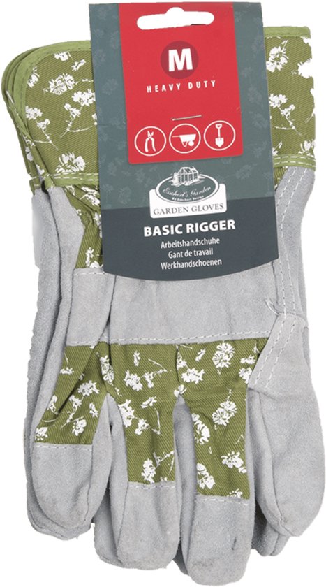 Esschert Design Tuinhandschoenen Basic Leer/polyester Groen Maat Xl ...