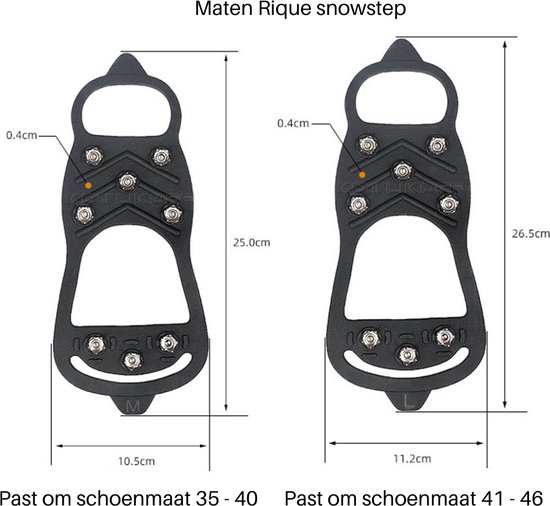Rique snowsteps - Sneeuwijzers voor schoenen - Anti-slip zooltjes ...