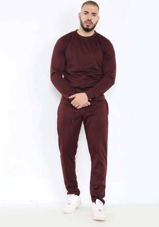 Bruine Trainingspak mannen - Tracksuit heren - Joggingpak heren - Maat ...