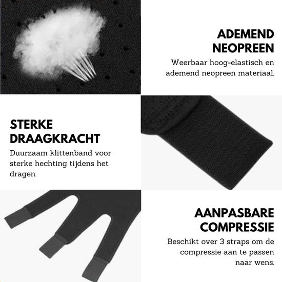 U Fit One 1 Stuk Compressie Kuitbrace - Elastisch Verstelbaar ...