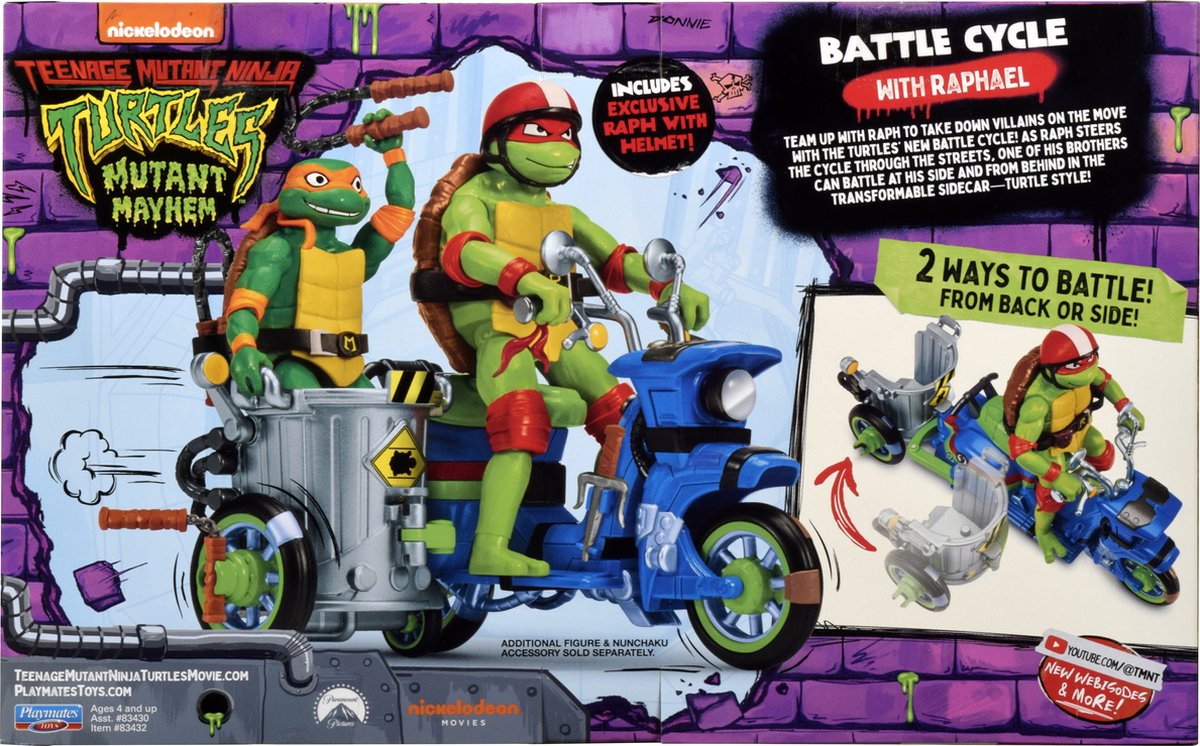 Teenage Mutant Ninja Turtles - Turtle Cycle W/Sidecar & Figure | bol.com