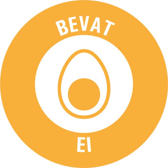 Bevat ei allergenen sticker op rol 30 mm - 800 per rol | bol