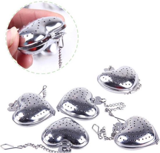 EPIN | RVS Thee Ei Hartje | Theefilter Mannetje | Losse Theezeef ...