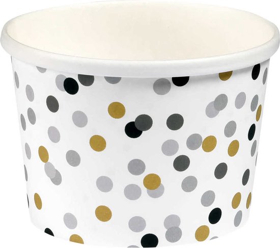 Duni bio karton cups 24 cl confetti set á 64 stuks | bol.com
