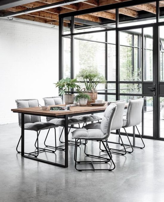 DTP Home Dining table Odeon rectangular,78x250x100 cm, recycled ...