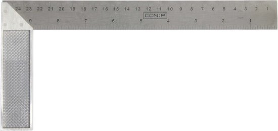 Winkelhaak 250 x 120 mm Met tweezijdige schaalverdeling | bol