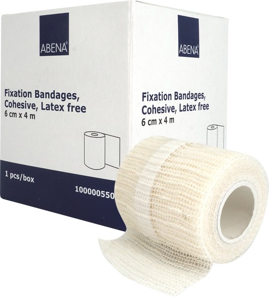 Abena Zelfklevend Verband - 1 Rol Verband - 6 cm x 4 m - Latexvrij ...